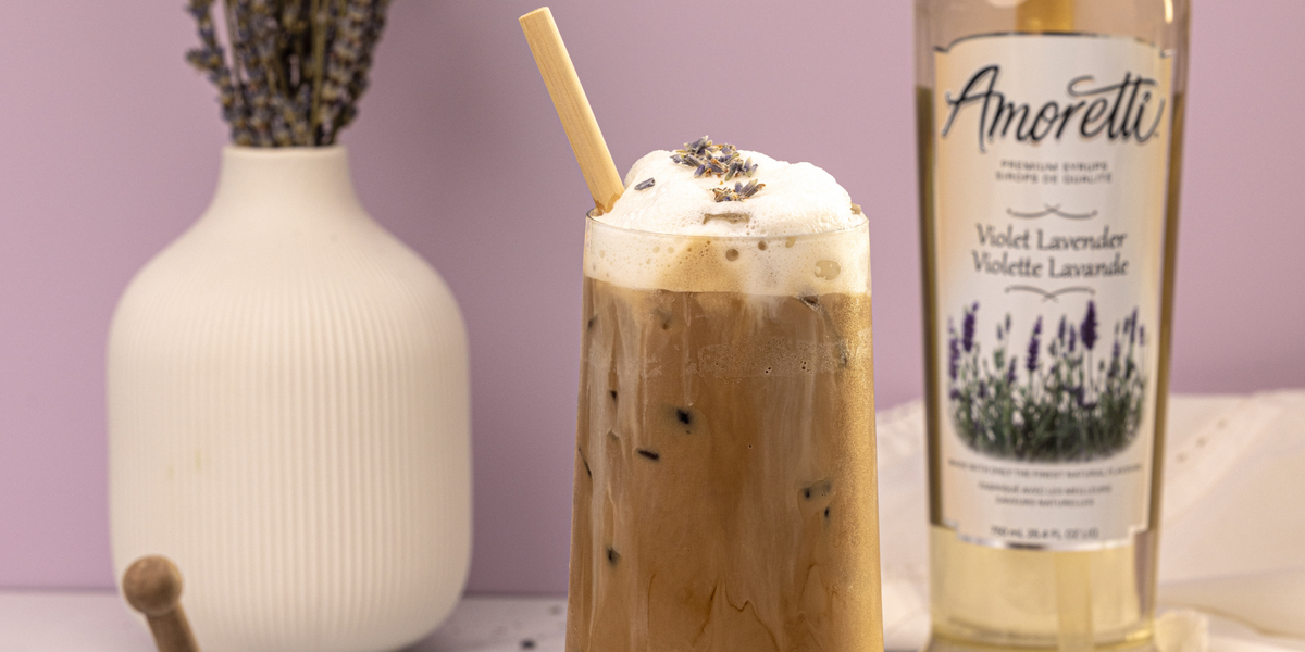 Honey Lavender Shaken Iced Latte — Amoretti