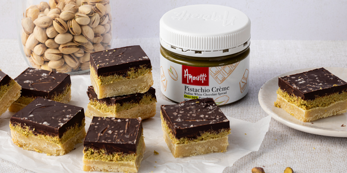 Dubai Chocolate Millionaire Shortbread — Amoretti