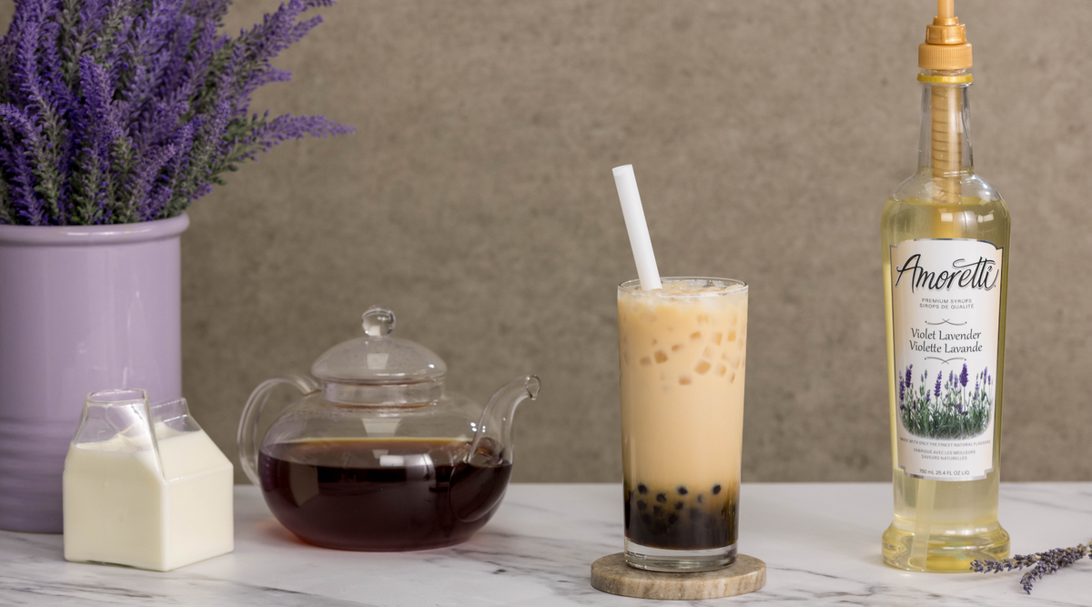 How to Make Lavender Milk Tea with Boba — Amoretti