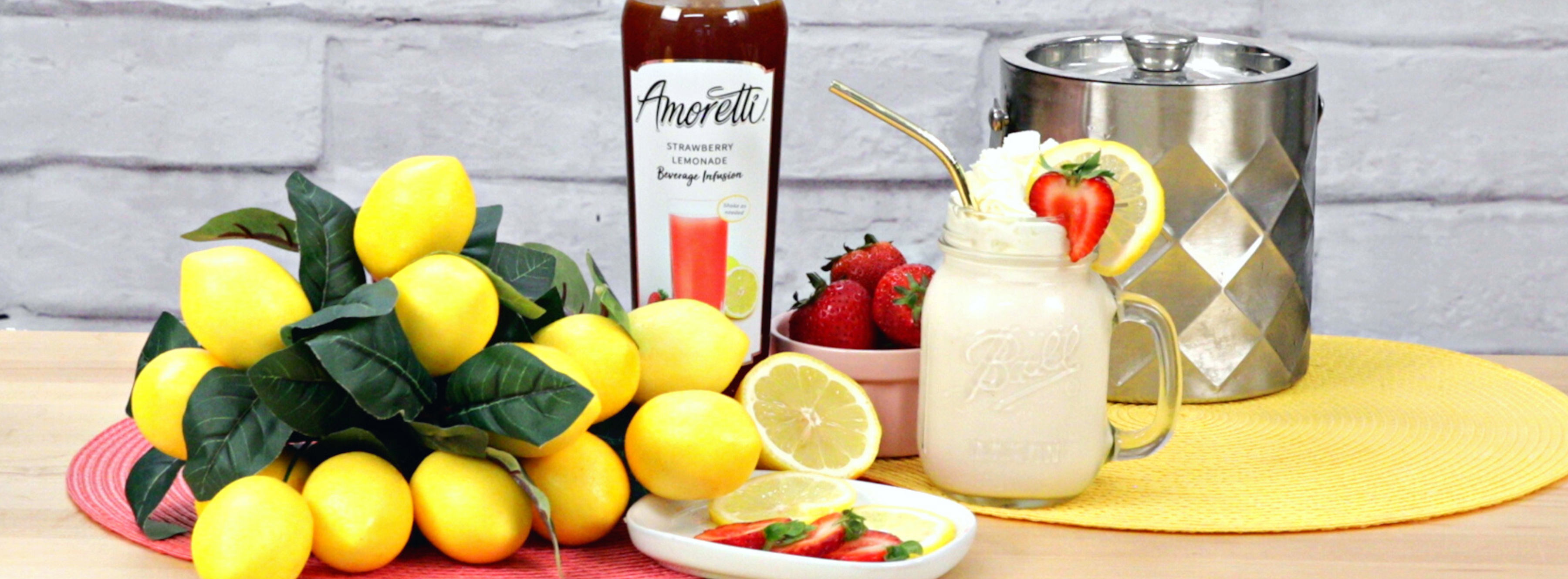 Creamy Strawberry Lemonade — Amoretti