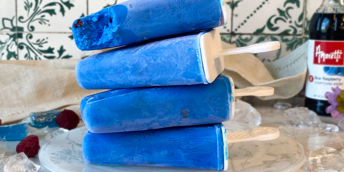 Blue Raspberry Yogurt Pops — Amoretti