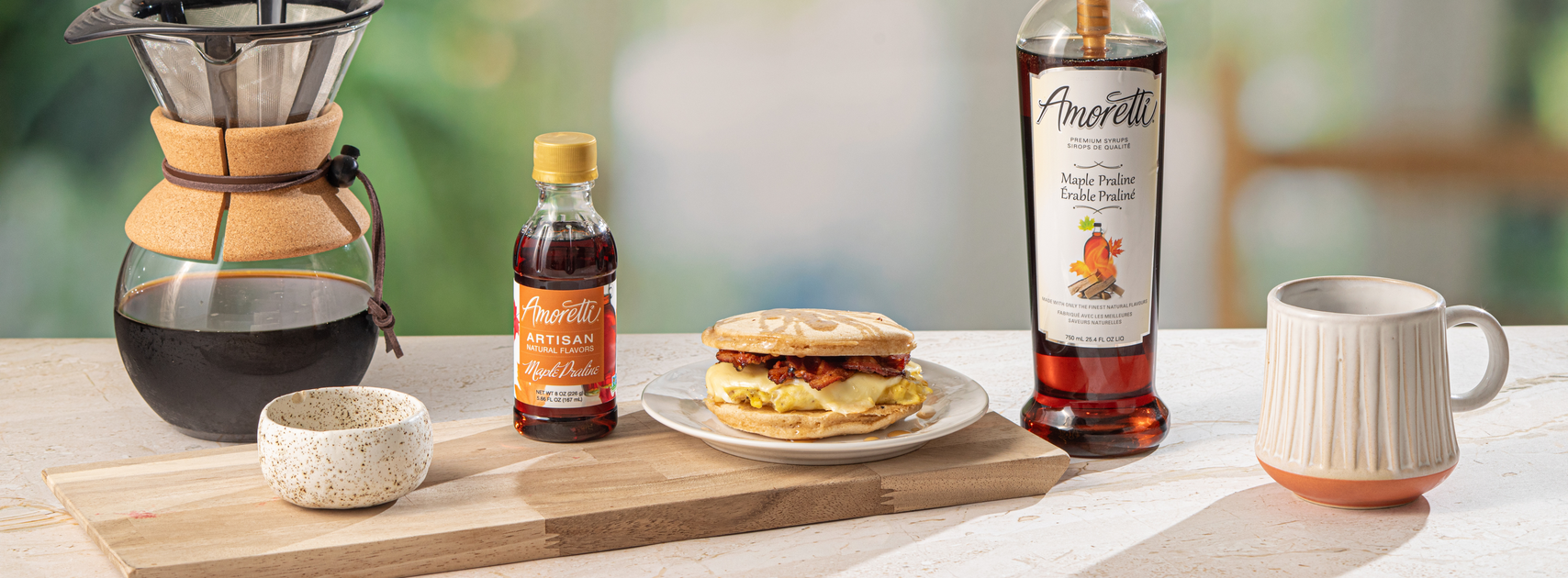 Maple Praline Pancake Breakfast Sandwich — Amoretti