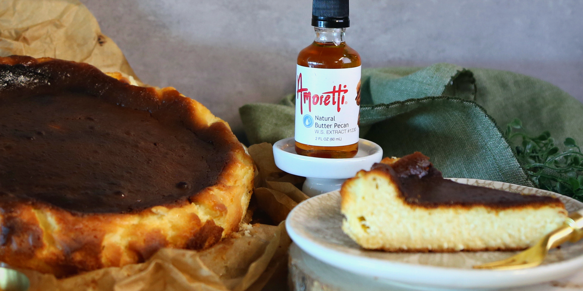 Butter Pecan Burnt Basque Cheesecake — Amoretti
