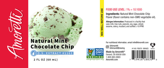 Natural Mint Chocolate Chip Extract Oil Soluble — Amoretti