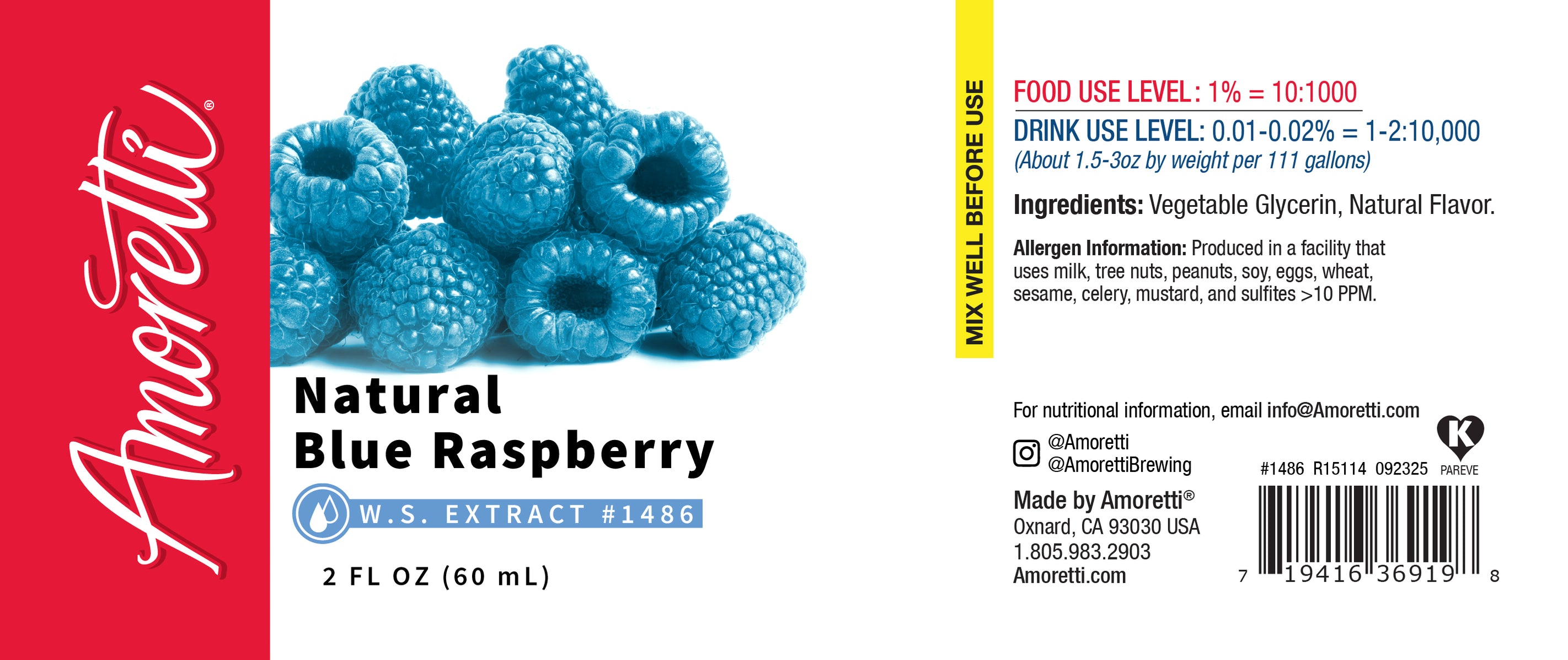 Natural Blue Raspberry Extract Water Soluble — Amoretti