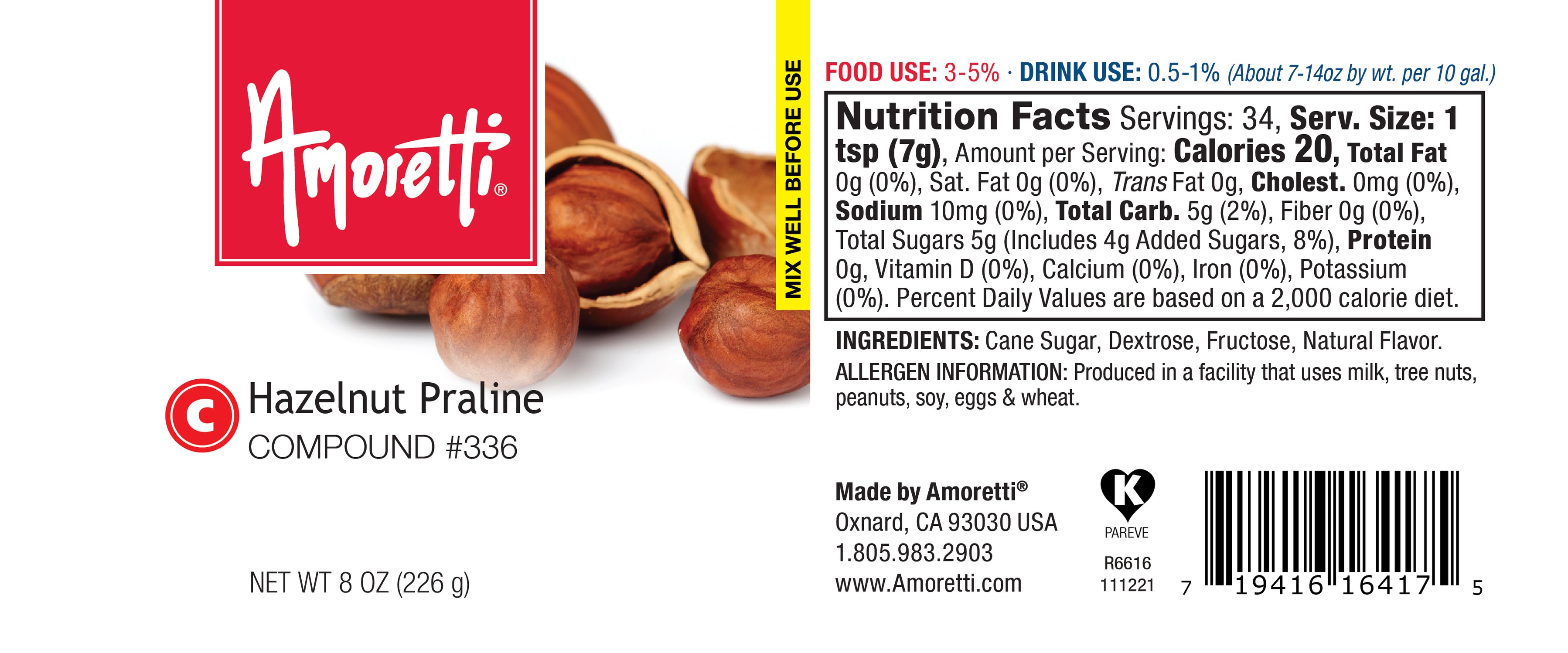 Hazelnut Praline Compound — Amoretti
