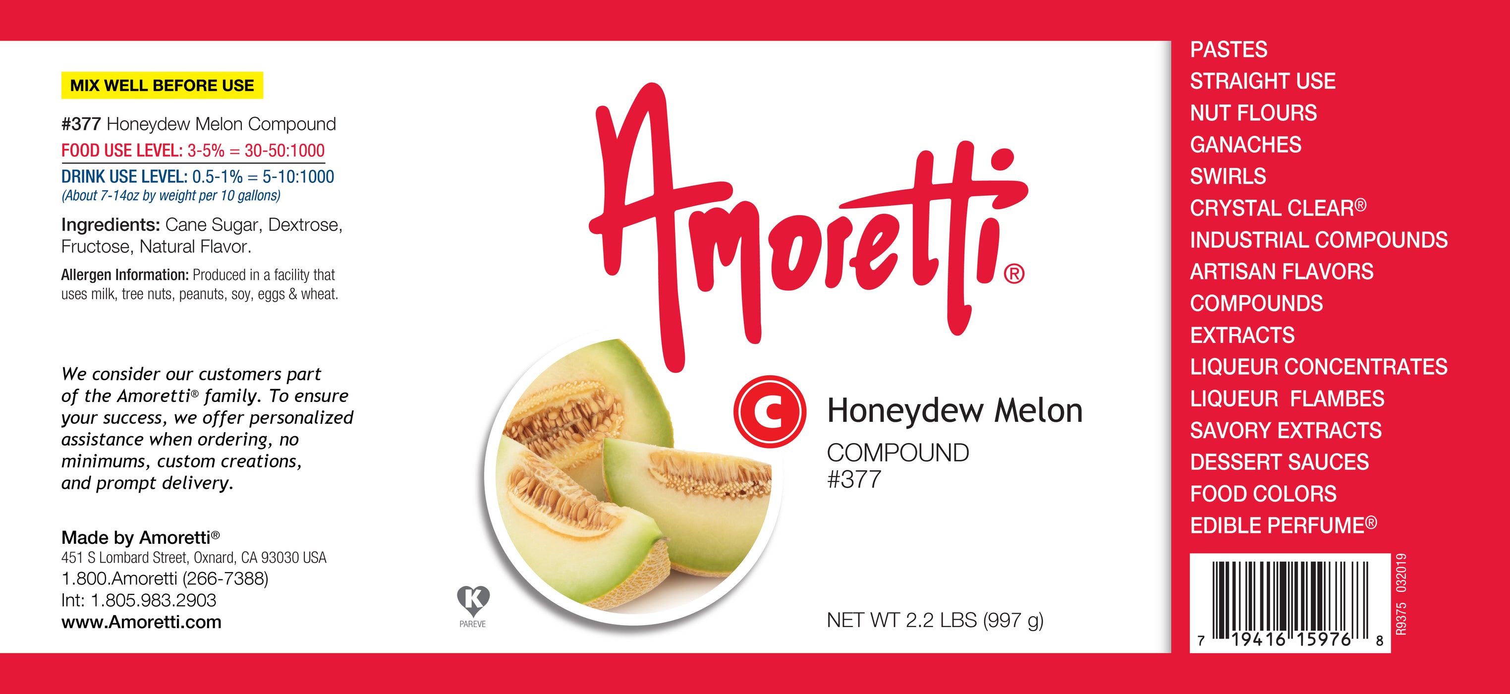 Honeydew Melon Compound — Amoretti