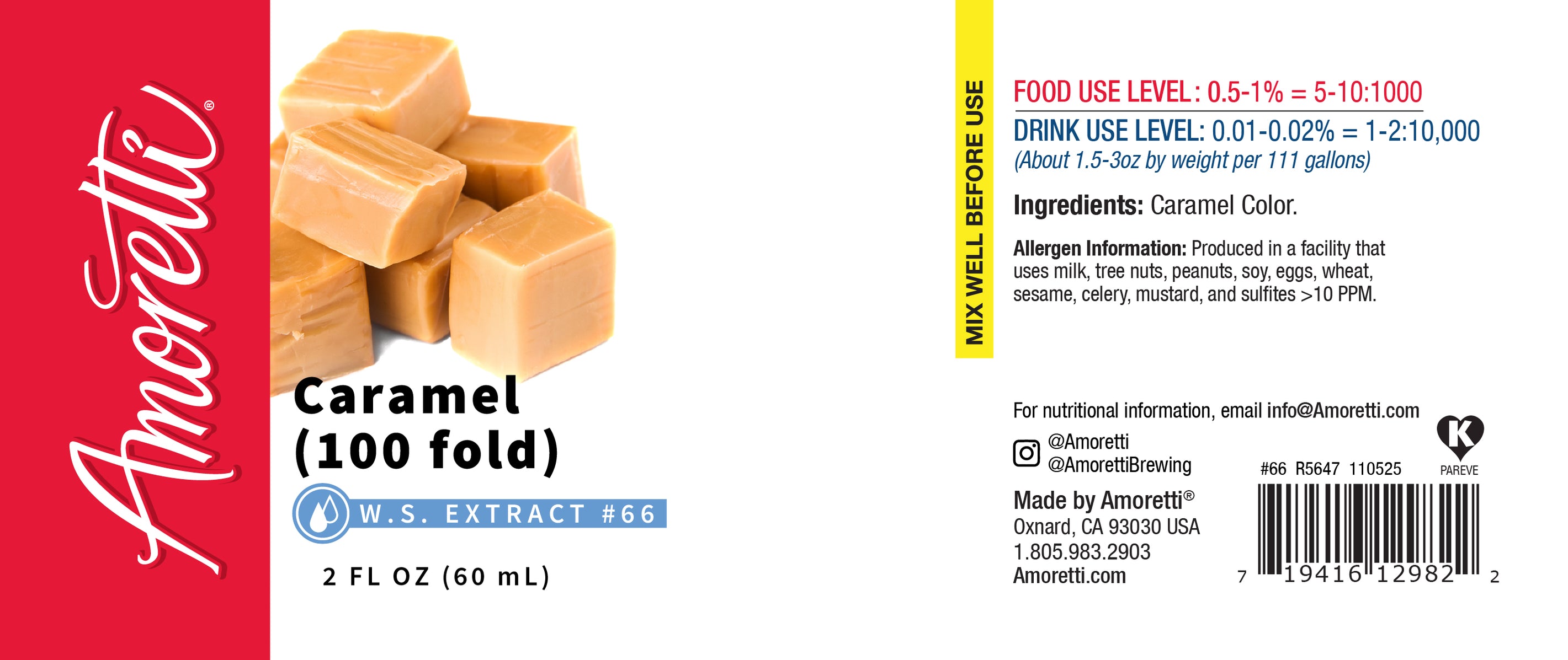 Caramel Extract Water Soluble (100 fold) — Amoretti