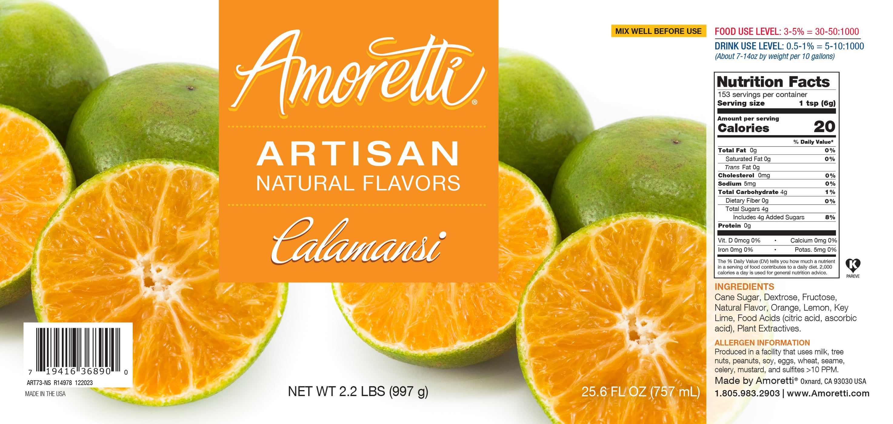 Natural Calamansi Artisan Flavor — Amoretti