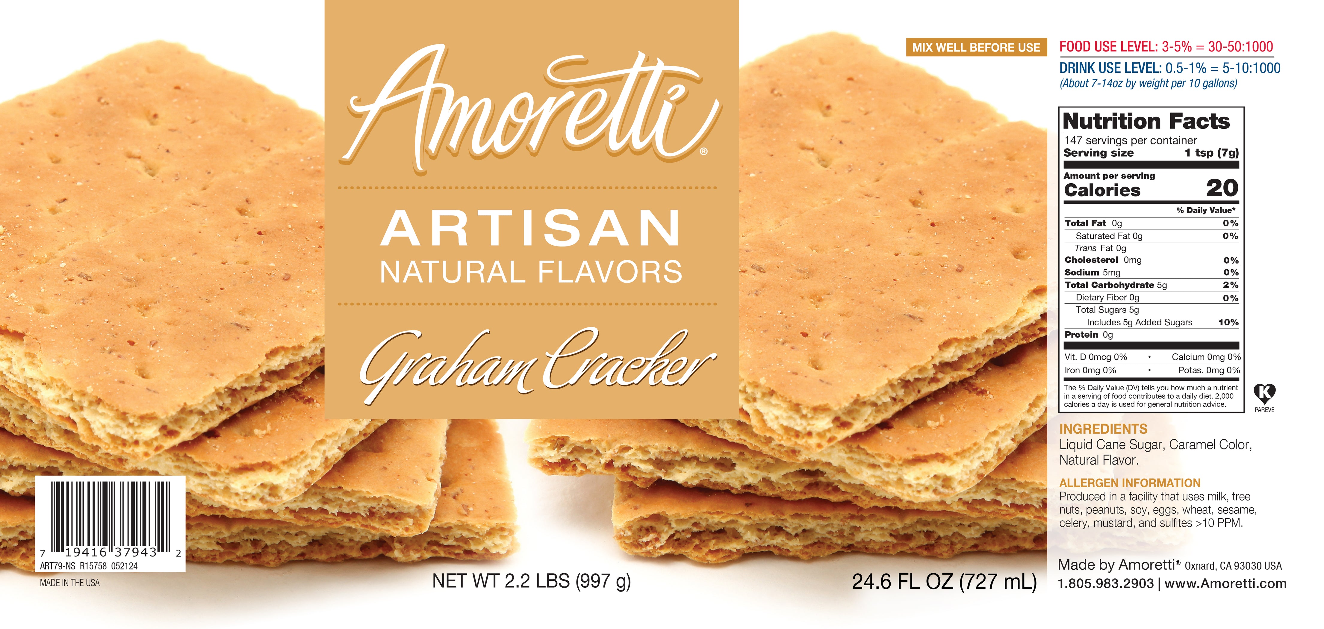 Natural Graham Cracker Artisan Flavor — Amoretti