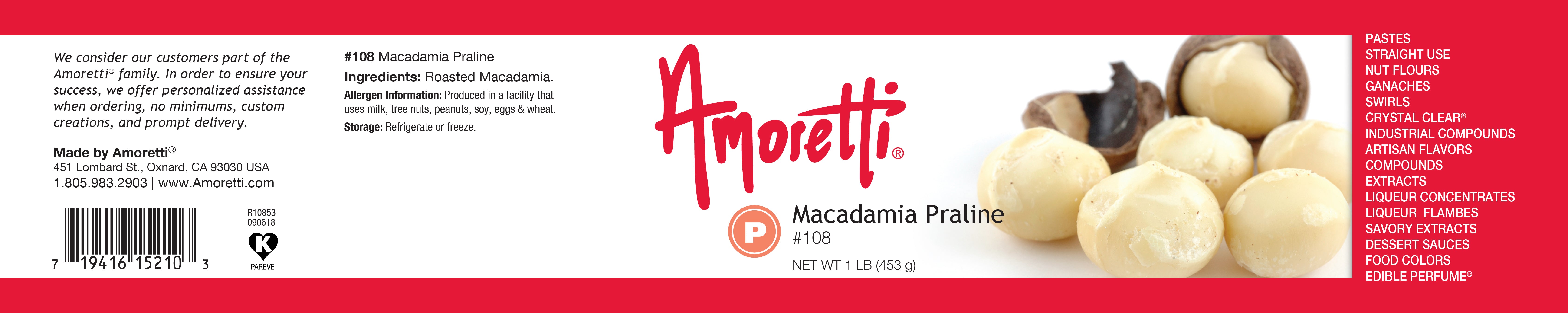 Macadamia Praline (refrigerate) - Roasted, Ultra Smooth Macadamia Butt ...