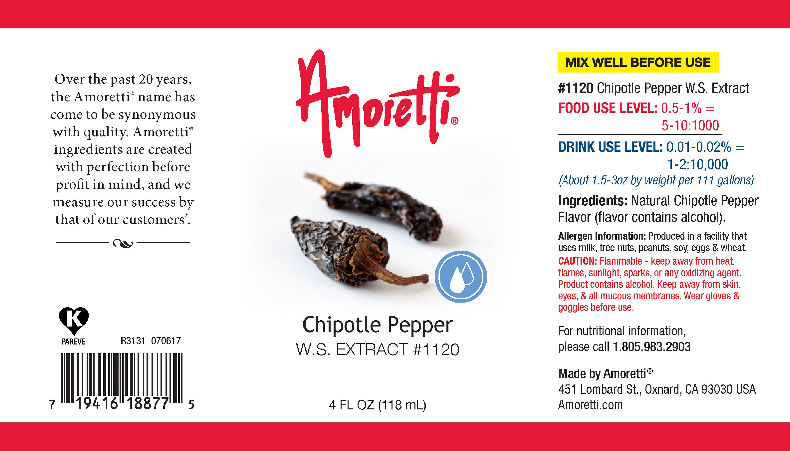 Chipotle Pepper Extract Water Soluble — Amoretti