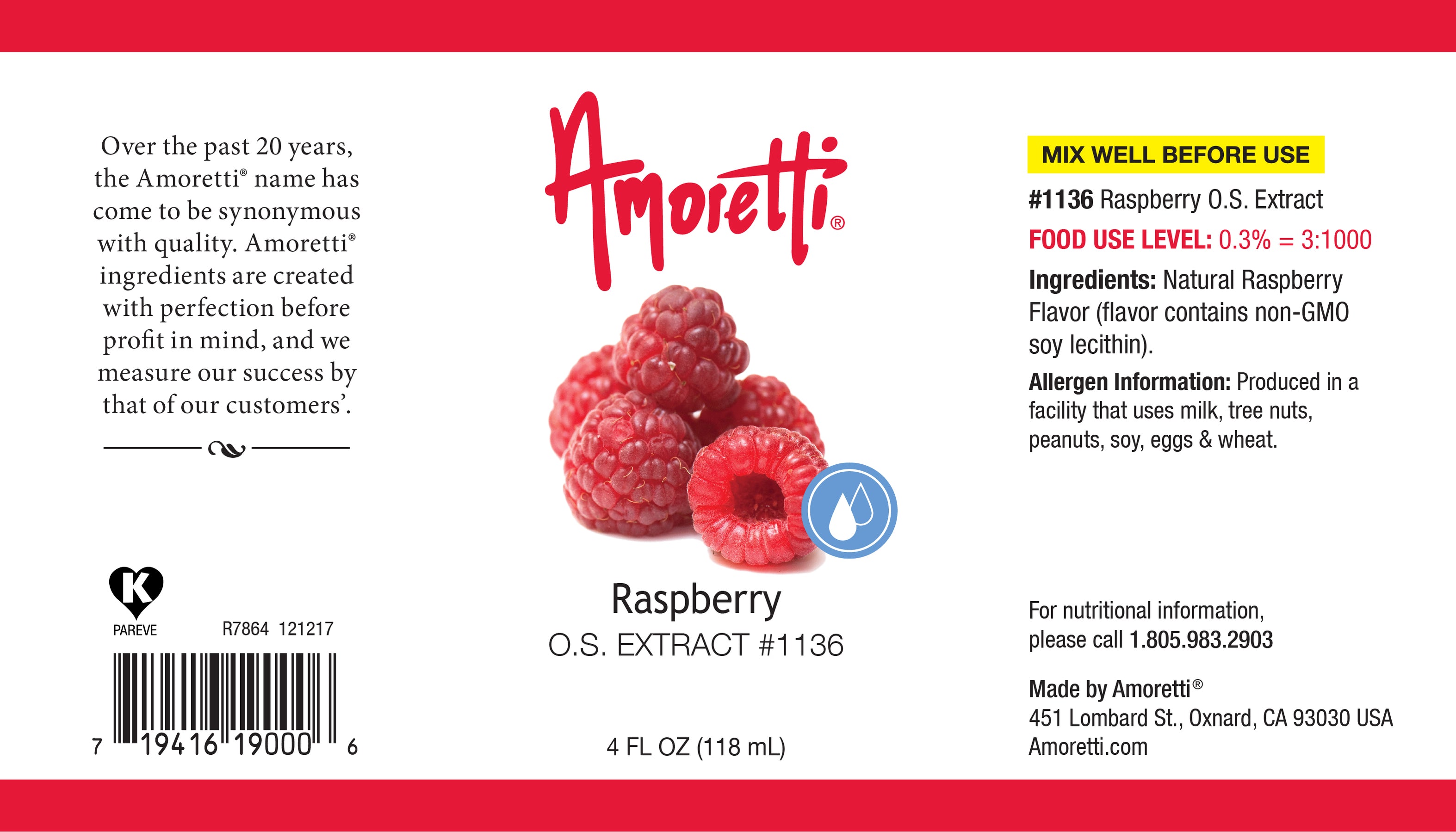 Raspberry Extract Oil Soluble — Amoretti