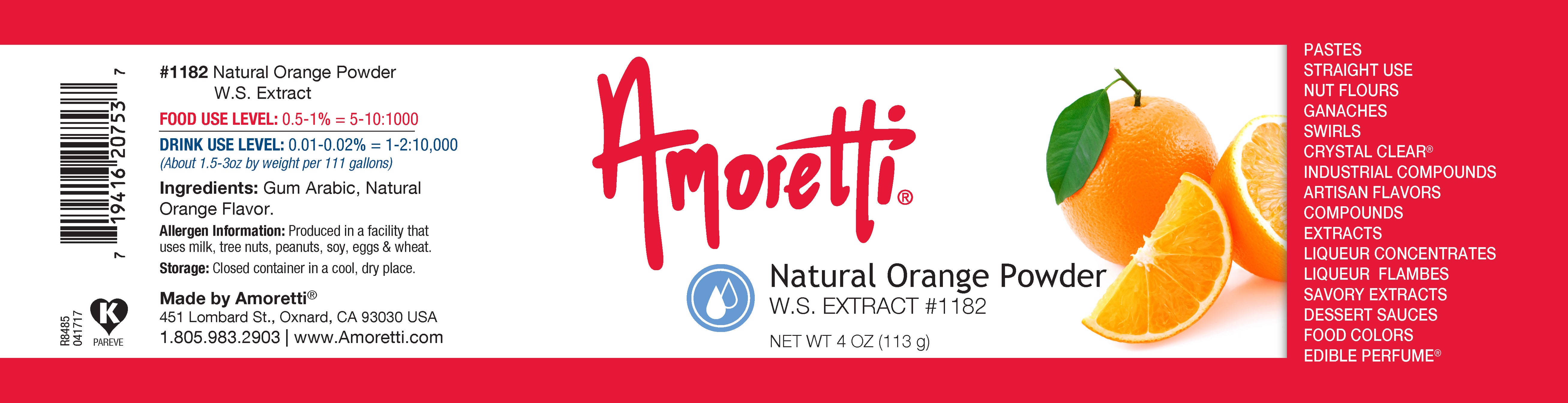 Natural Orange Extract Powder Water Soluble — Amoretti