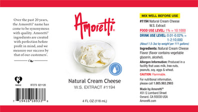 Natural Cream Cheese Extract Water Soluble — Amoretti