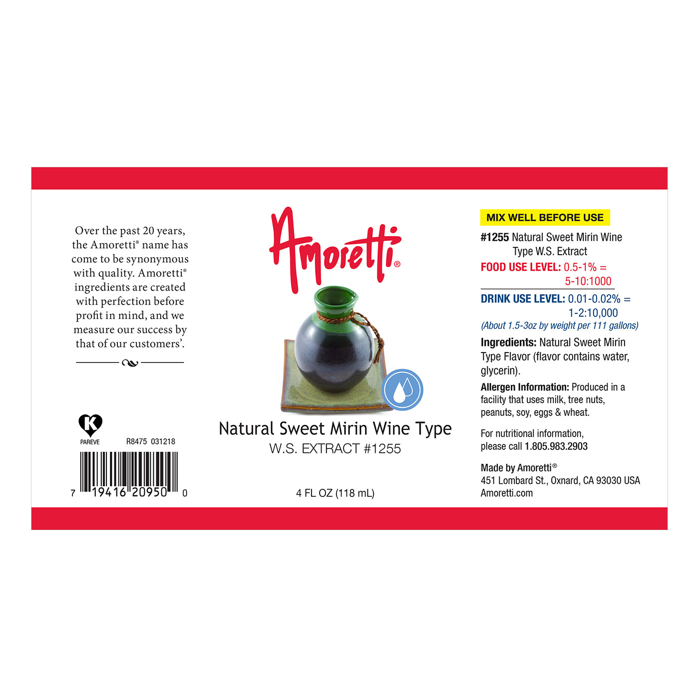 Natural Sweet Mirin Extract Water Soluble — Amoretti