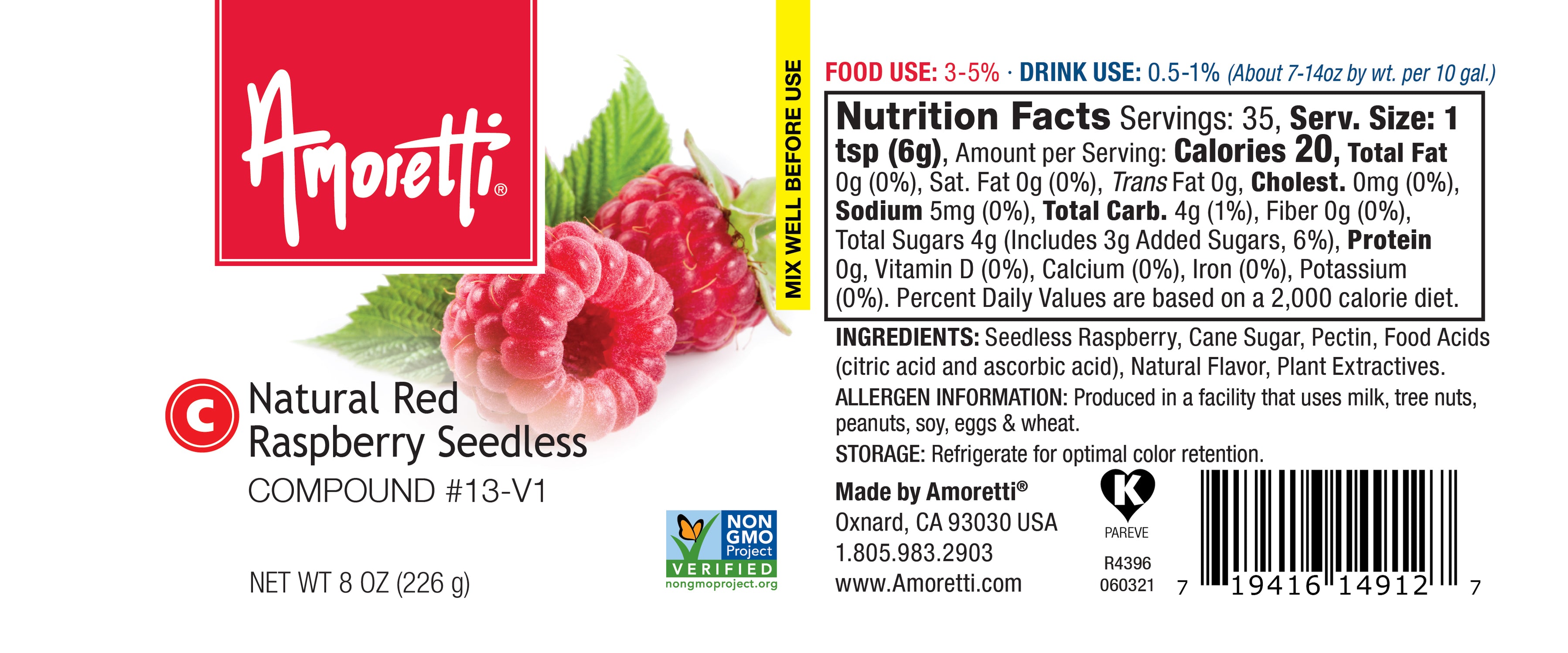 Red Raspberry Seedless Compound — Amoretti