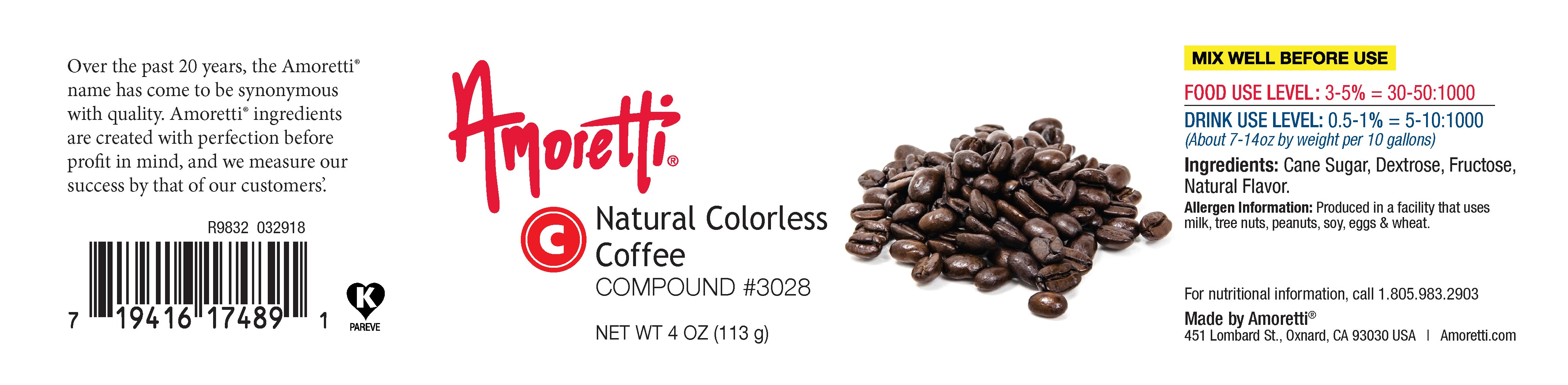 Natural Colorless Coffee Compound — Amoretti