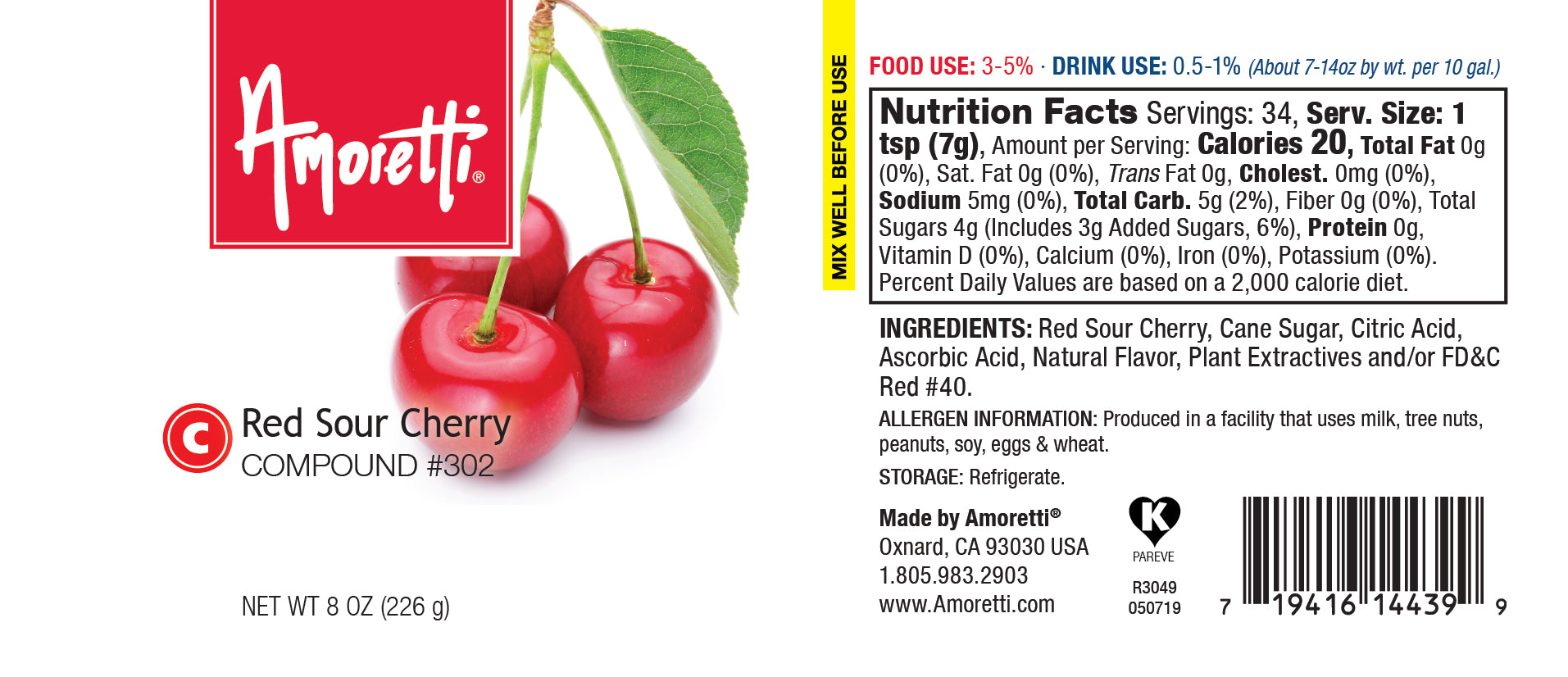 Red Sour Cherry Compound — Amoretti