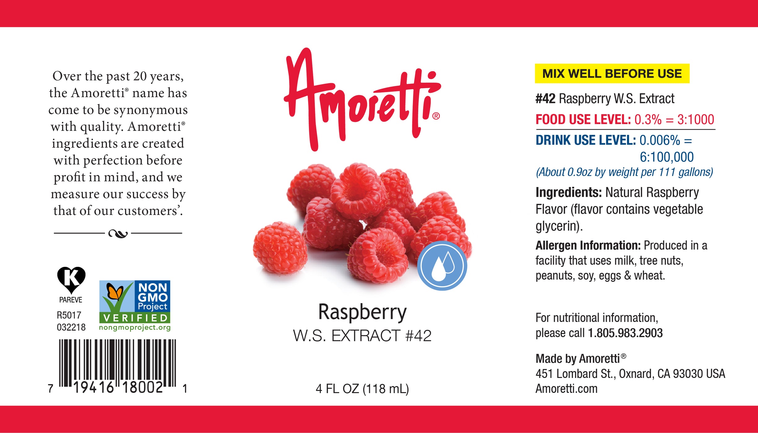 Raspberry Extract Water Soluble — Amoretti