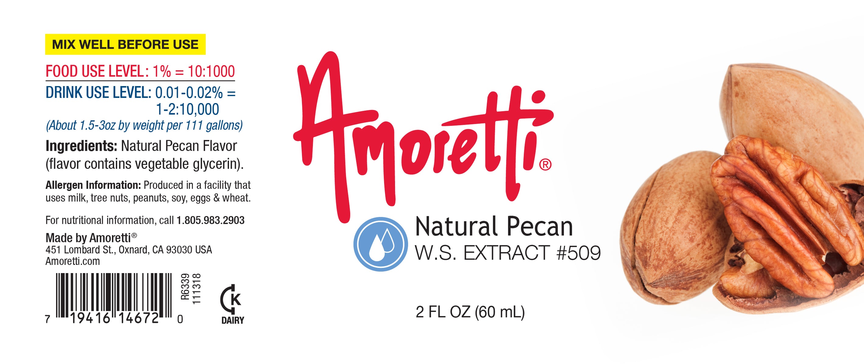 Natural Pecan Extract Water Soluble — Amoretti