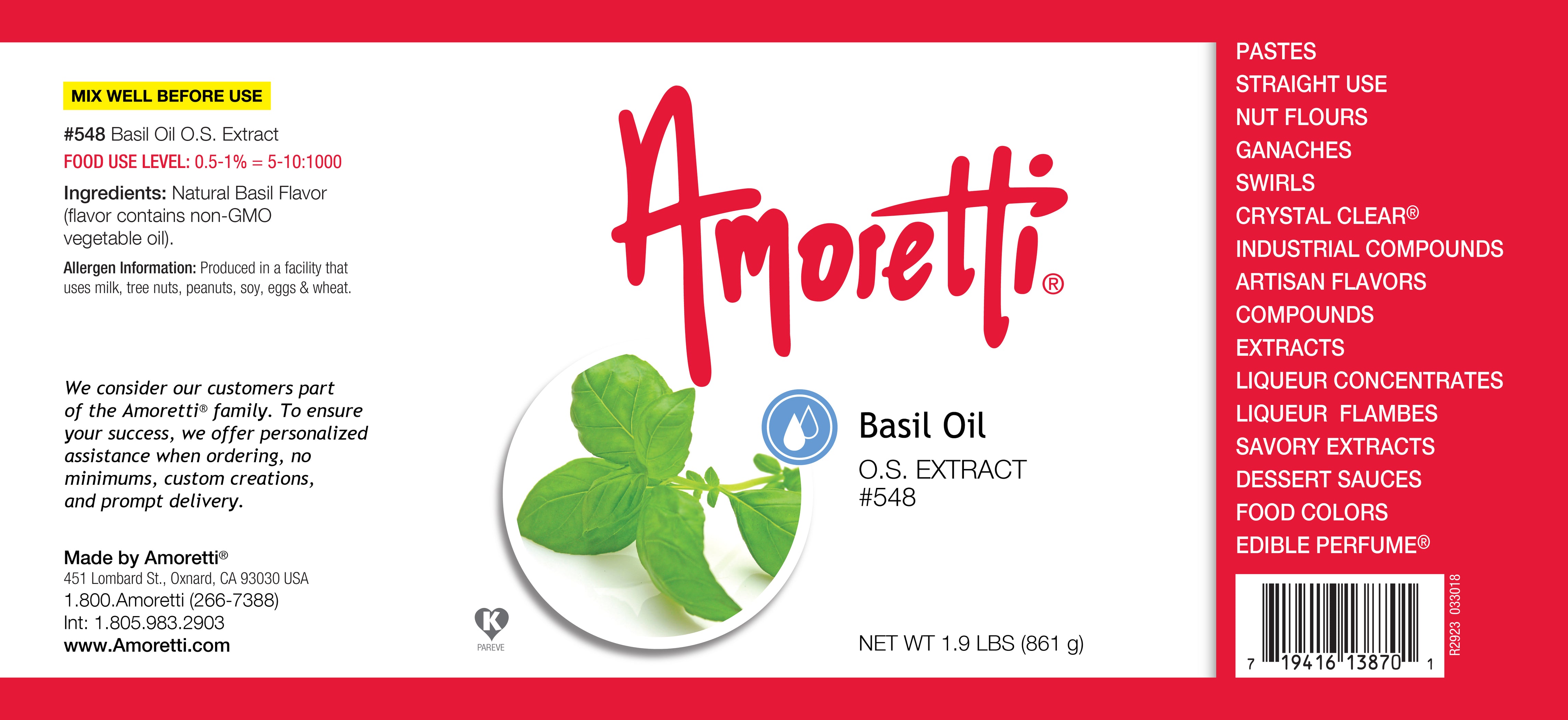 Basil Oil Extract Oil Soluble — Amoretti