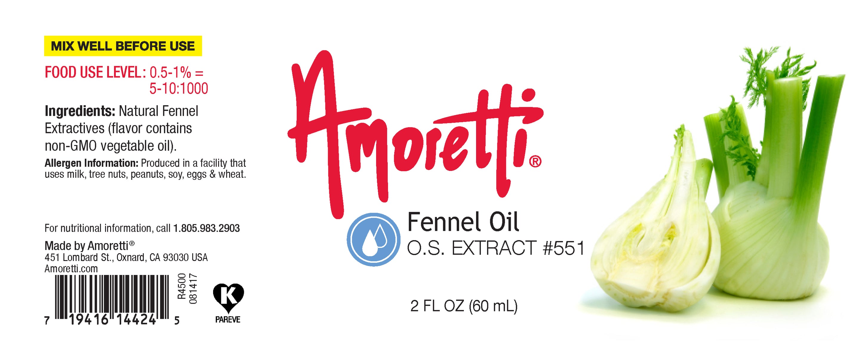 Fennel Oil Extract Oil Soluble — Amoretti