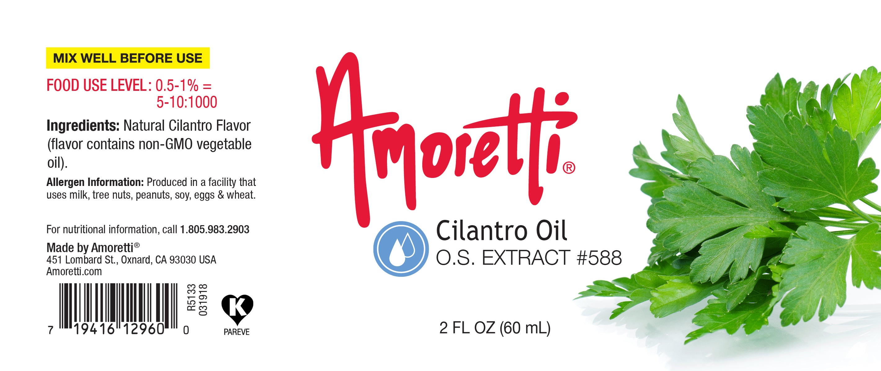 Cilantro Oil Extract Oil Soluble — Amoretti